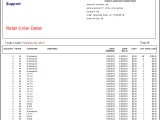Retail Order Detail Report